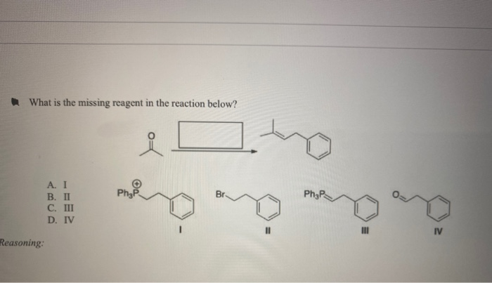 Solved What is the missing reagent in the reaction below? | Chegg.com