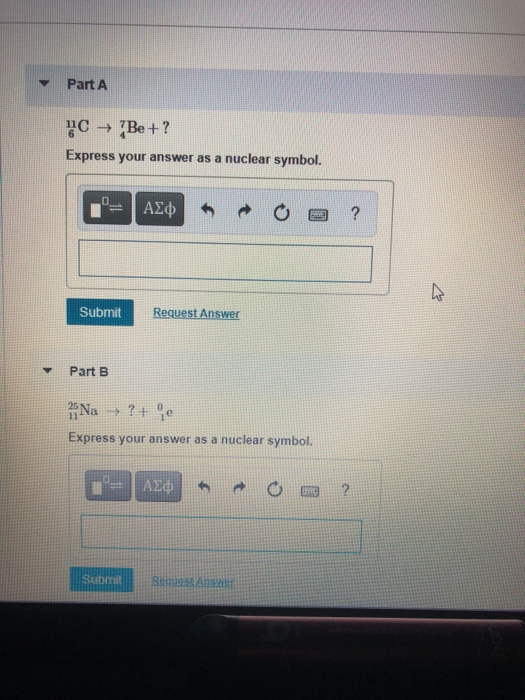 Solved Part A HC → Be+? Express your answer as a nuclear | Chegg.com