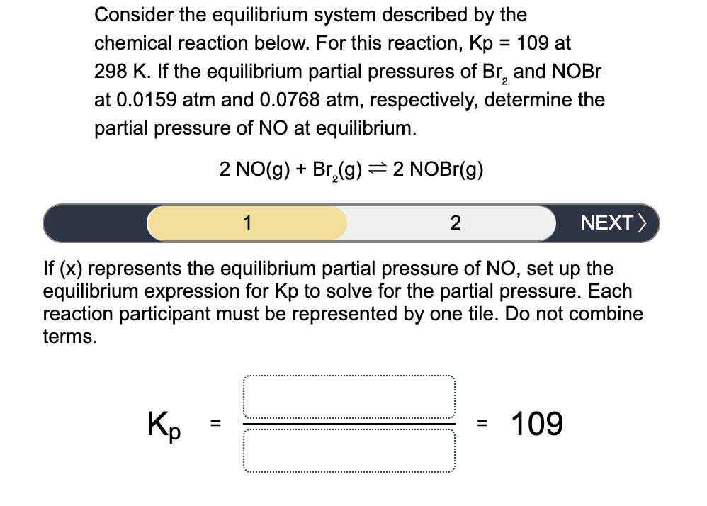 Solved Consider the equilibrium system described by | Chegg.com
