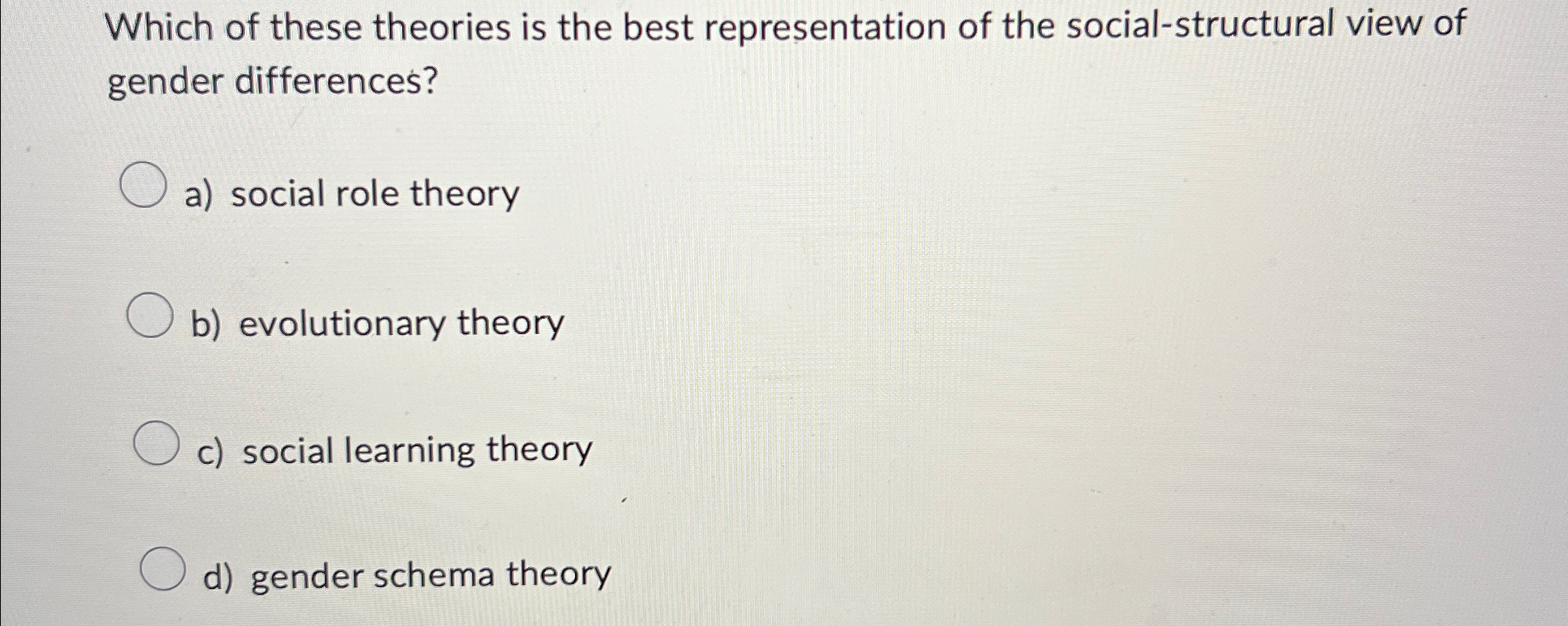 Solved Which of these theories is the best representation of | Chegg.com