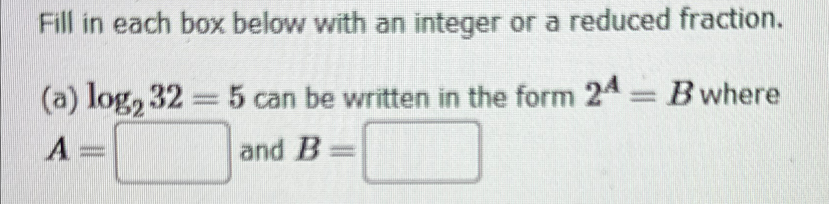Solved Fill in each box below with an integer or a reduced | Chegg.com
