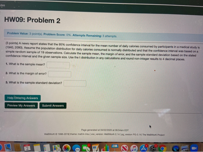 Solved Des Hw09 Problem 2 Problem Value 3 Points 