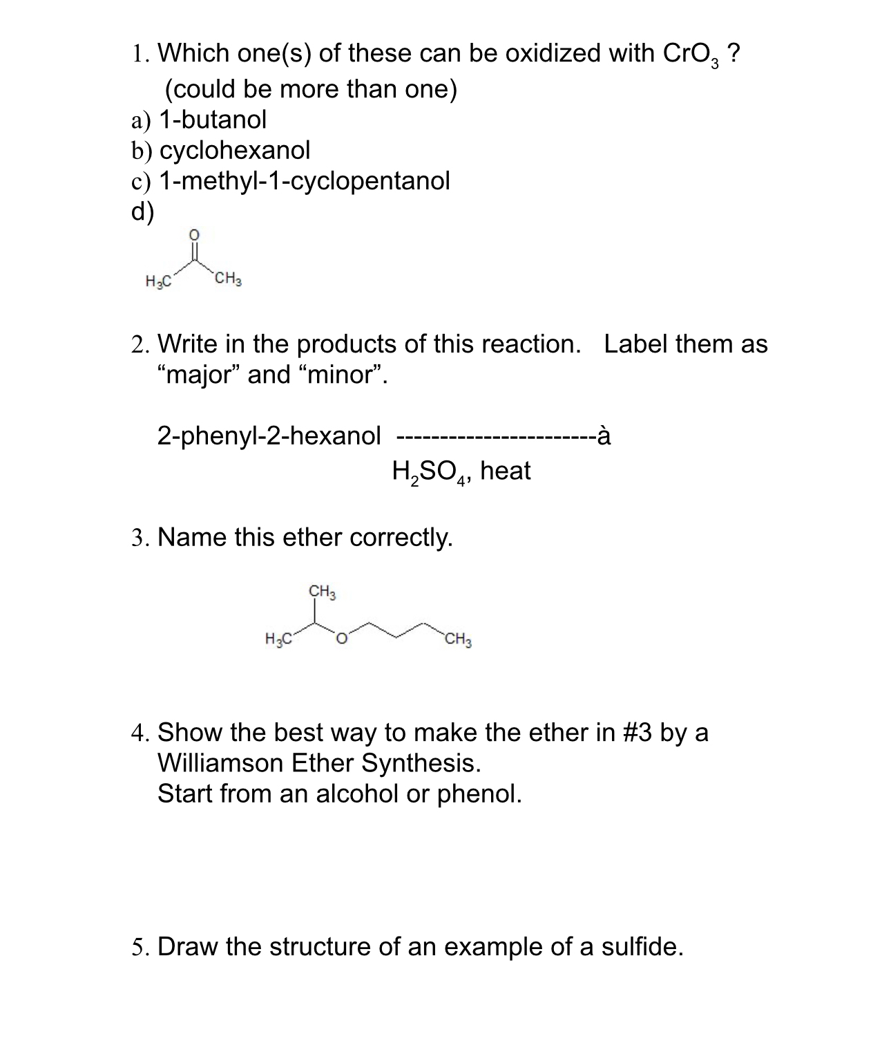 Solved Which one(s) ﻿of these can be oxidized with | Chegg.com