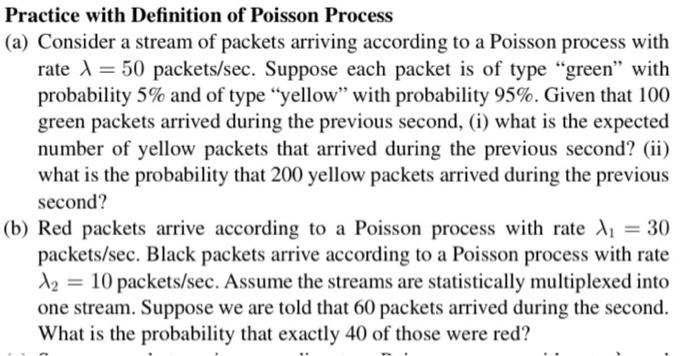Solved Practice with Definition of Poisson Process (a) | Chegg.com