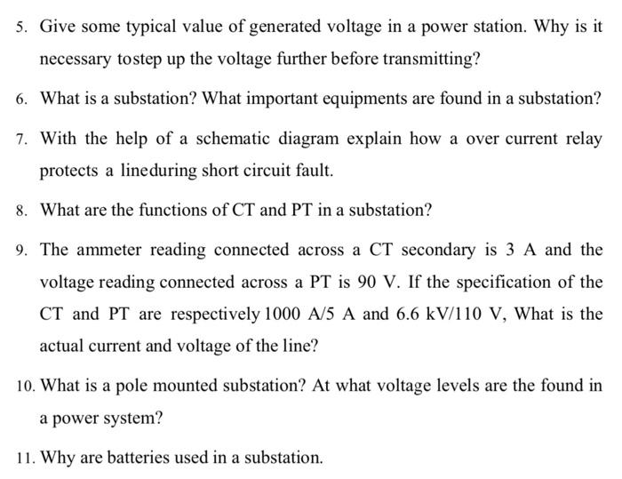 Solved 5. Give some typical value of generated voltage in a | Chegg.com