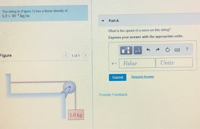 Solved The string in (Figure 1) has a linear density of 5.2 | Chegg.com