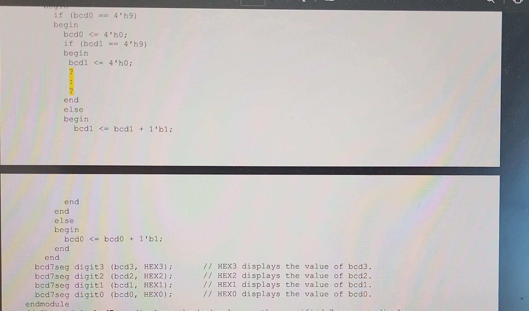 Solved and HEXO displays. The pushbutton KEY[O] is an input | Chegg.com