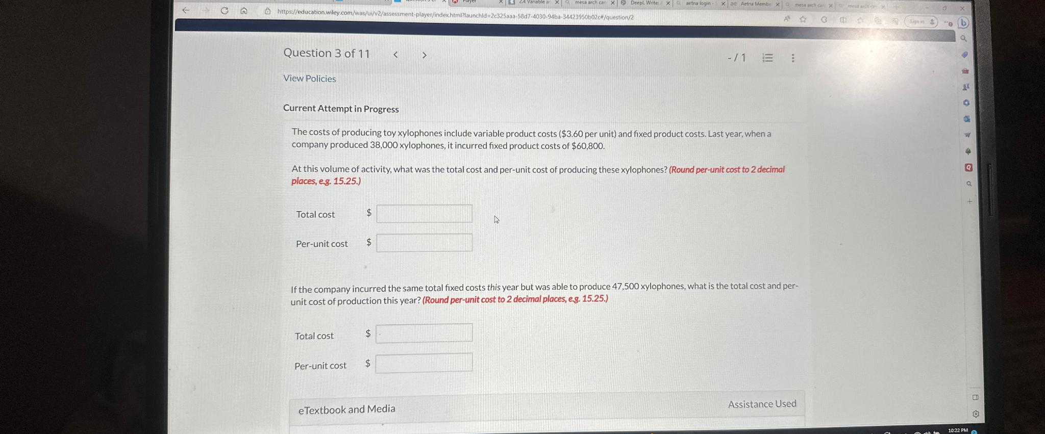 Solved Question 3 of 11\\n(-)/(1)vdotsvdots\\nView | Chegg.com