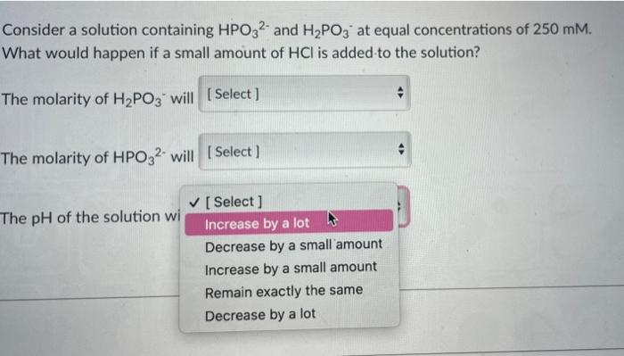 Solved Consider a solution containing HPO32- and H2PO3 at | Chegg.com