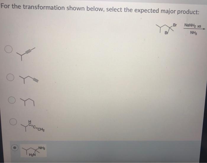 Solved For the transformation shown below, select the | Chegg.com