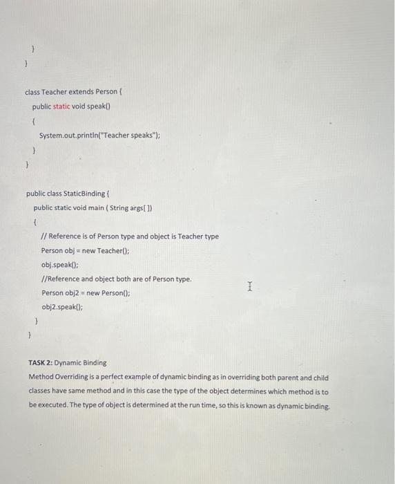 Solved Java codesExplain each line of the output in Task 1 | Chegg.com