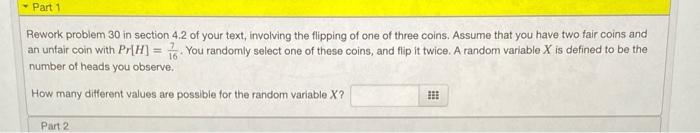 Solved - Part 1 Rework problem 30 in section 4.2 of your | Chegg.com
