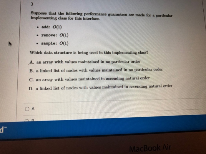 Solved pts Consider the RandomizedList interface shown | Chegg.com