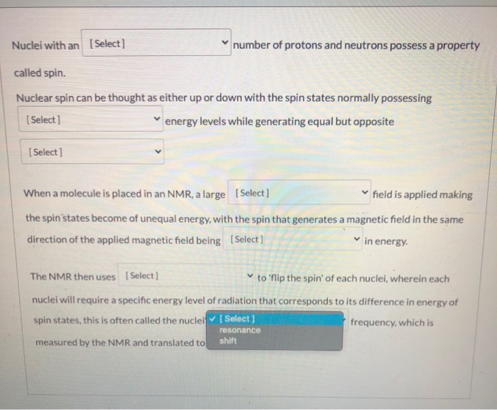 Solved Nuclei with a [Select ] number of protons and | Chegg.com