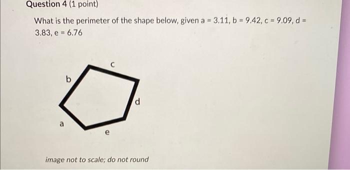 Solved What is the perimeter of the shape below, given | Chegg.com