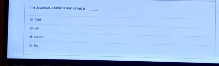 Solved In a database, a column or group of columns that | Chegg.com