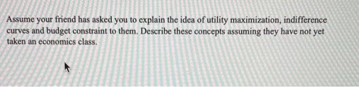Solved Assume your friend has asked you to explain the idea | Chegg.com