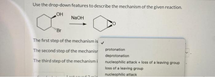 Solved Use the drop-down features to describe the mechanism | Chegg.com