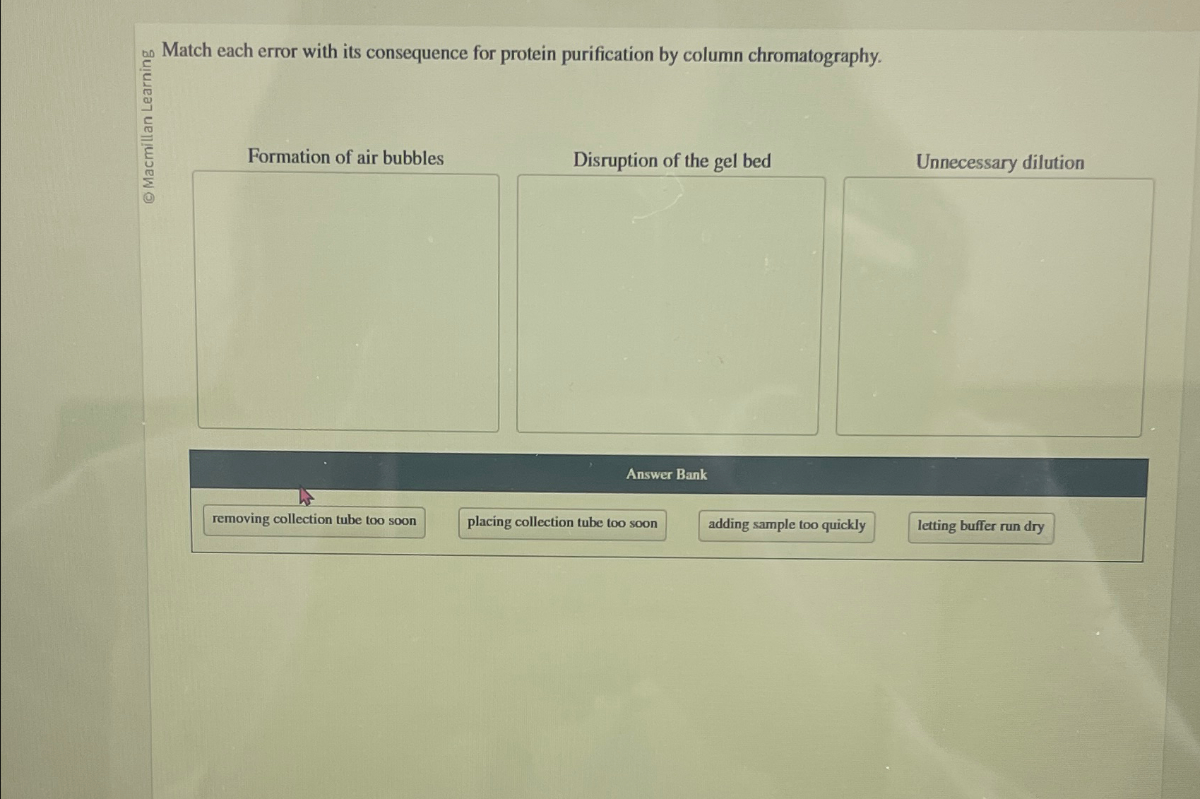 Solved Match each error with its consequence for protein | Chegg.com