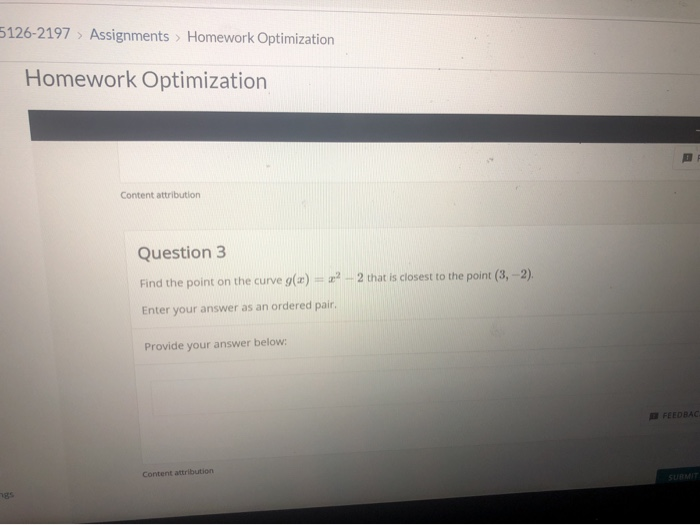 Solved 5126-2197 - Assignments > Homework Optimization | Chegg.com