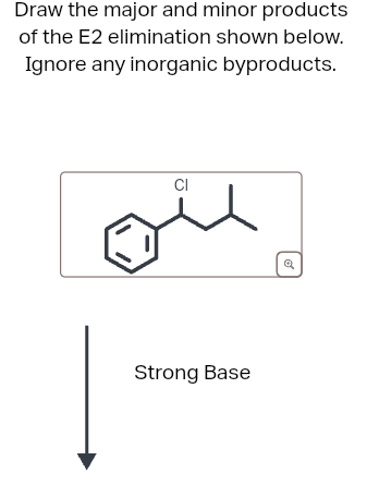 Solved Draw the major and minor products of the E2 | Chegg.com