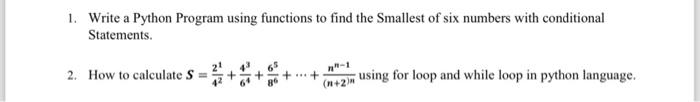 Solved 1 Write A Python Program Using Functions To Find The