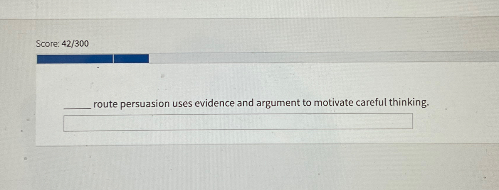 Solved Score: 42300route persuasion uses evidence and | Chegg.com