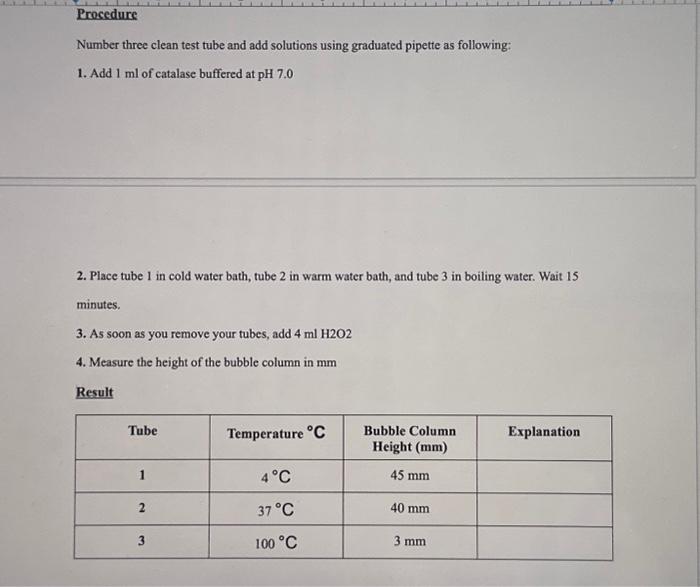 Solved Number three clean test tube and add solutions using | Chegg.com