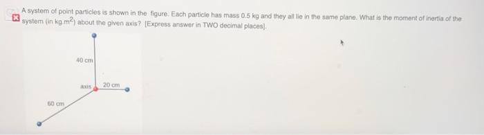 Solved A system of point particles is shown in the figure. | Chegg.com