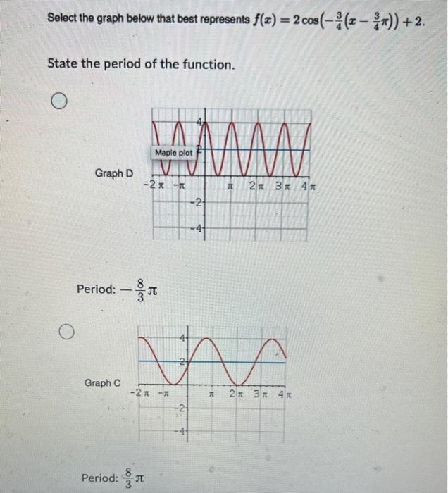 Solved Select the graph below that best represents | Chegg.com
