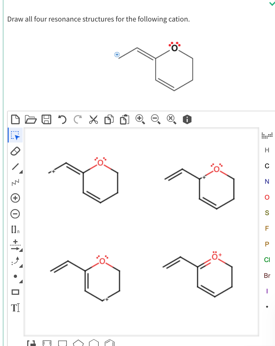 Solved Draw the major resonance contributor from the answer | Chegg.com