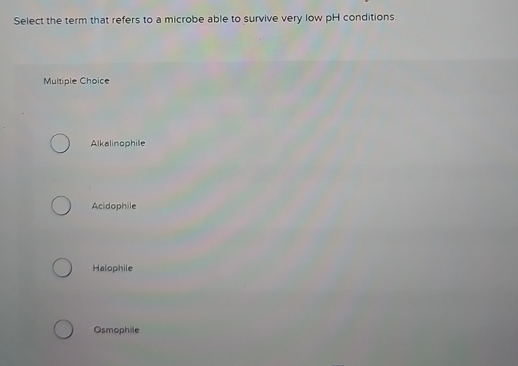 Solved Select the term that refers to a microbe able to | Chegg.com