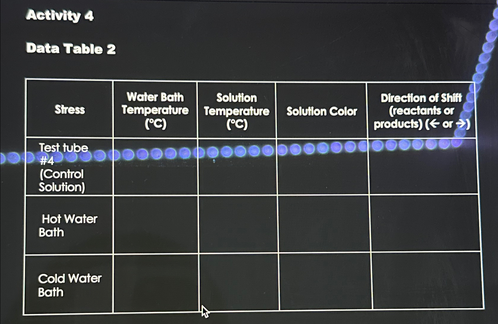 Activity 4Data Table 2\table[[Stress,\table[[Water | Chegg.com