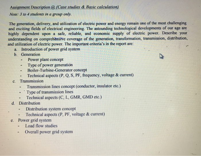 Solved Assignment Description @ (Case studies & Basic | Chegg.com