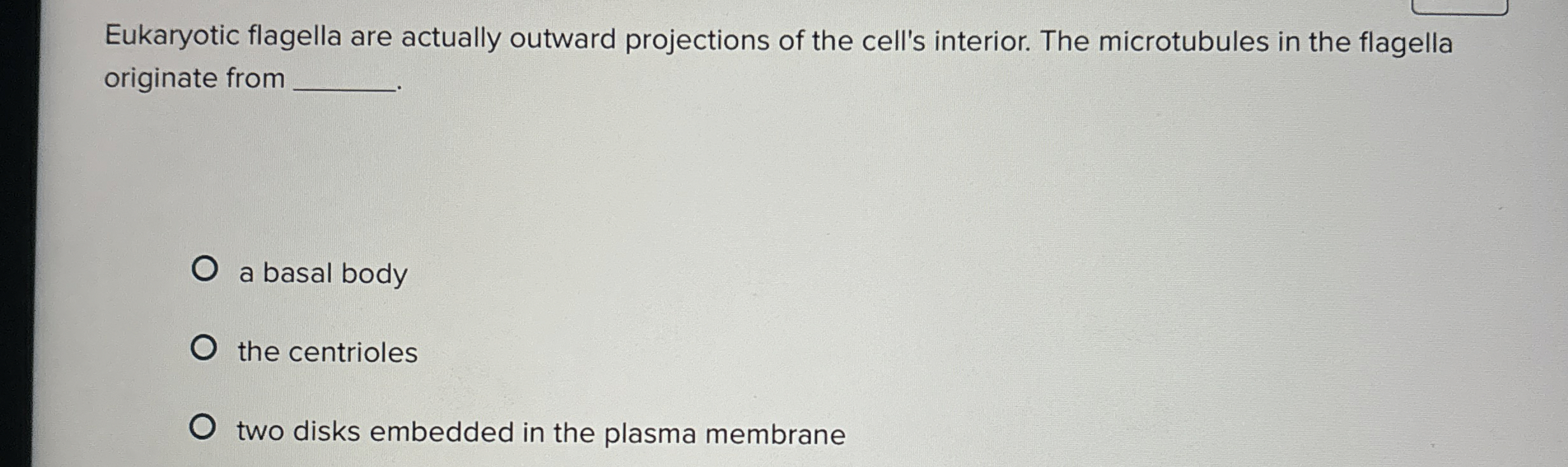 Solved Eukaryotic flagella are actually outward projections | Chegg.com