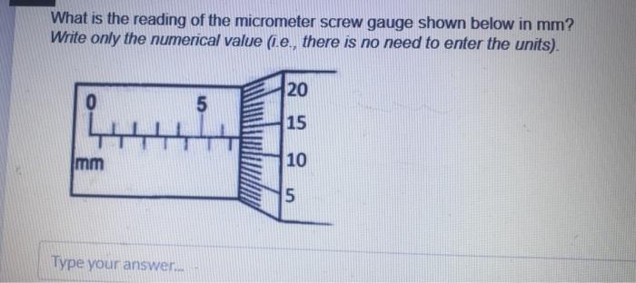 Solved What is the reading of the micrometer screw gauge | Chegg.com