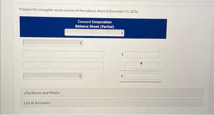 Solved Current Attempt in Progress The intangible assets | Chegg.com