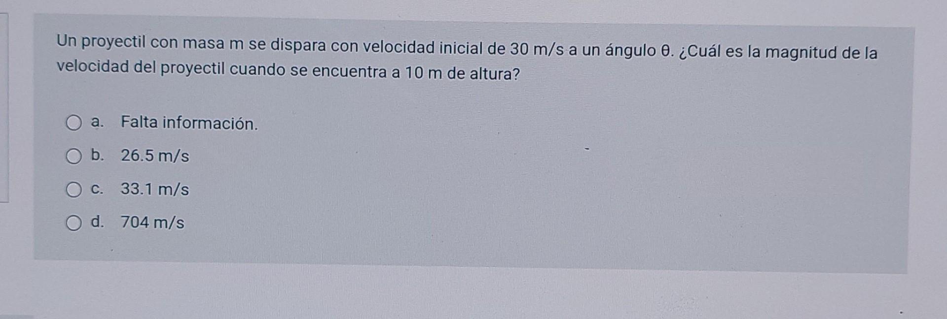 Solved Un proyectil con masa m se dispara con velocidad | Chegg.com