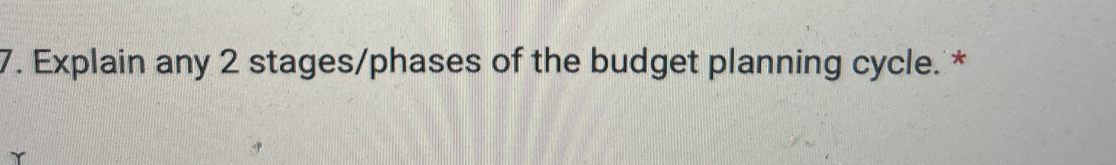 Solved Explain any 2 ﻿stages/phases of the budget planning | Chegg.com