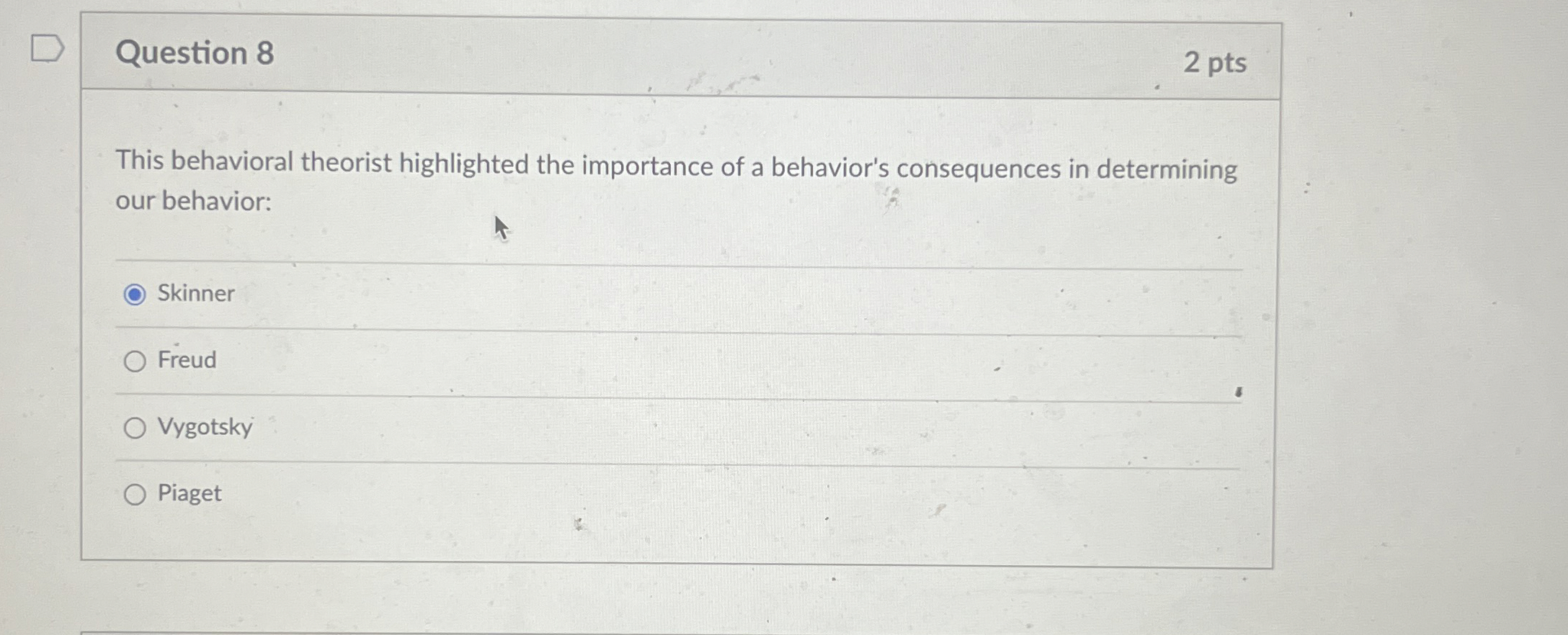 Solved Question 82 ﻿ptsThis behavioral theorist highlighted | Chegg.com