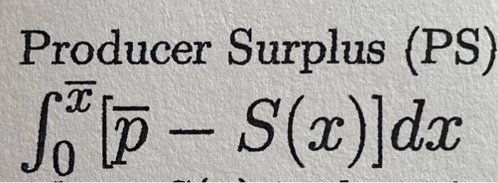 Solved find the producers surplus at a price level of p= $55 | Chegg.com