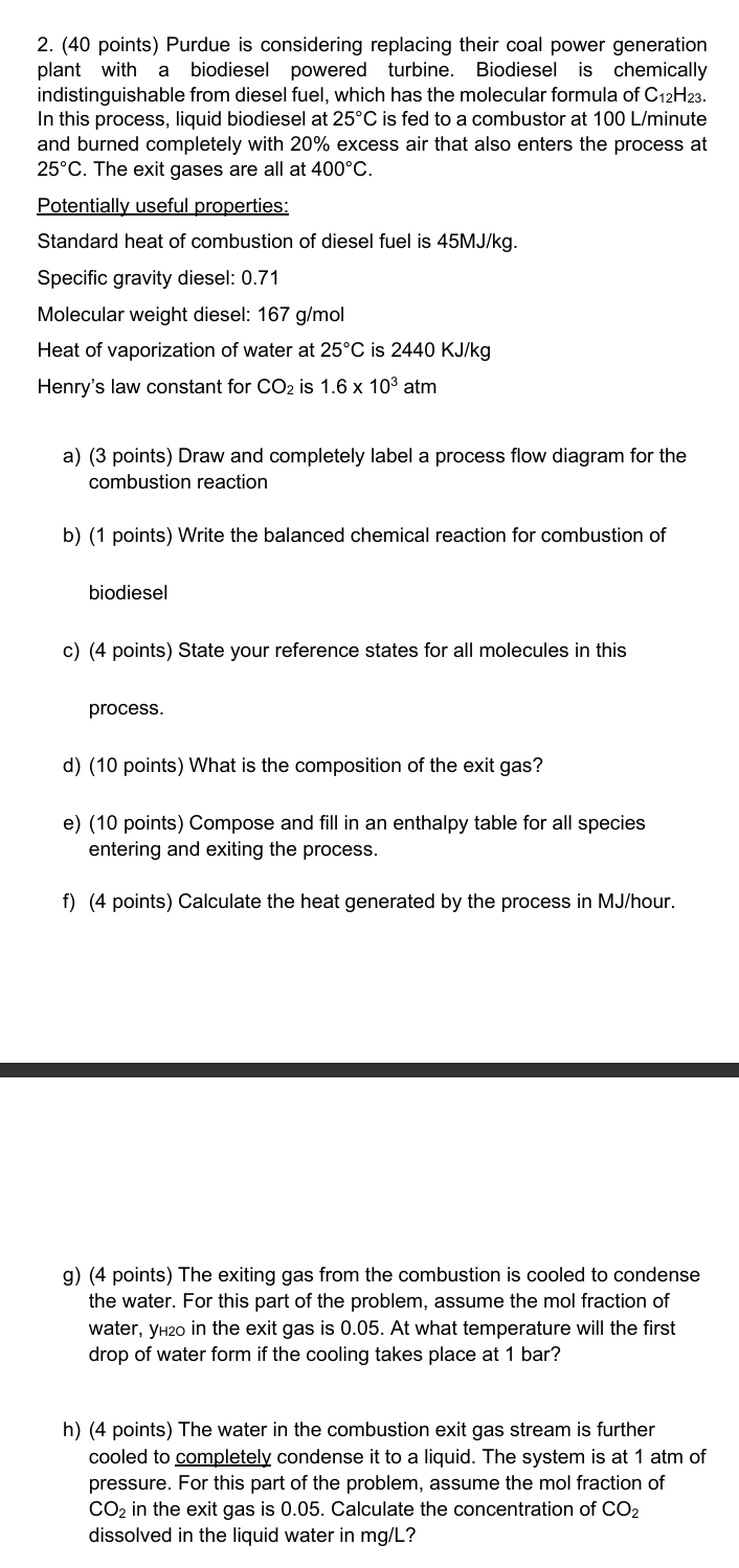 Solved 2. (40 ﻿points) ﻿Purdue is considering replacing | Chegg.com