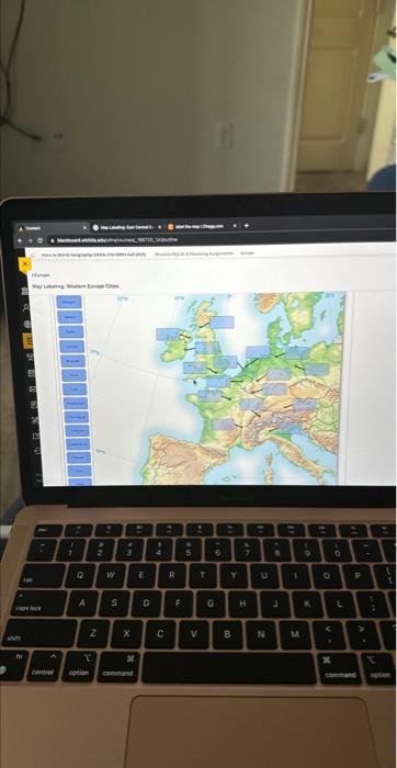Label the map | Chegg.com