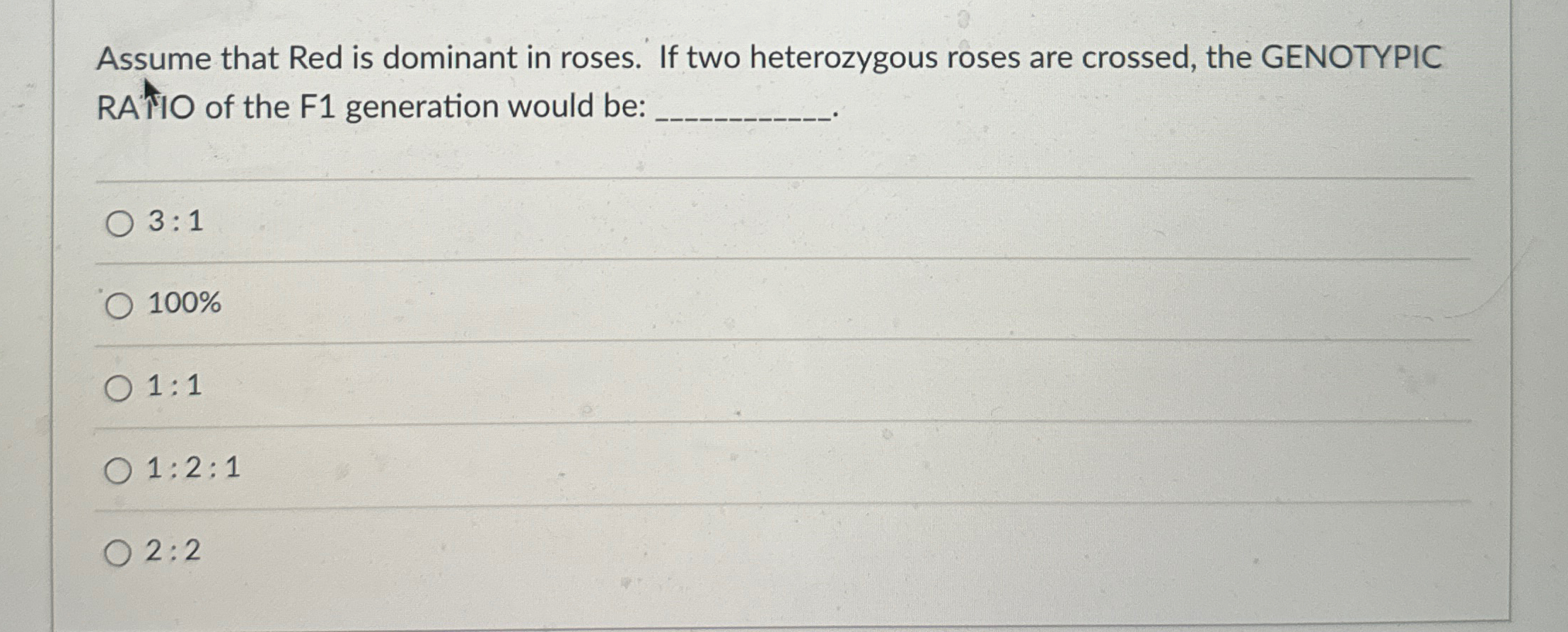 Solved Assume that Red is dominant in roses. If two | Chegg.com
