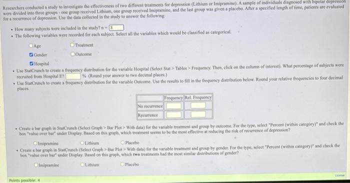 - Use StatCrunch to create a frequency distribution | Chegg.com