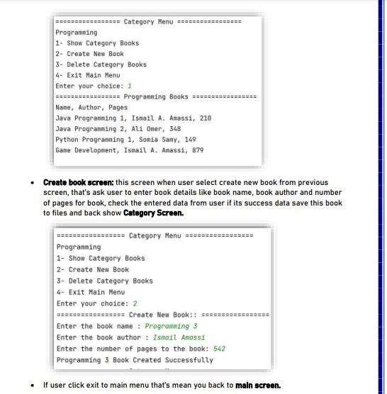 Solved About project: The Project about Books Library must | Chegg.com