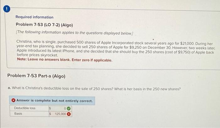 Solved Problem 7-53 (LO 7-2) (Algo) [The following | Chegg.com Solved Problem 7-53 (LO 7-2) (Algo) [The following | Chegg.com