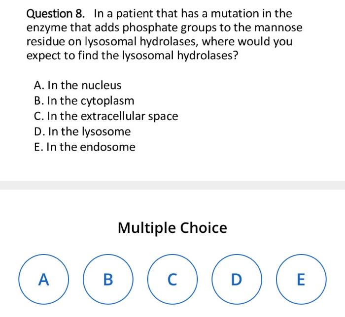 Solved Question 8 In A Patient That Has A Mutation In The