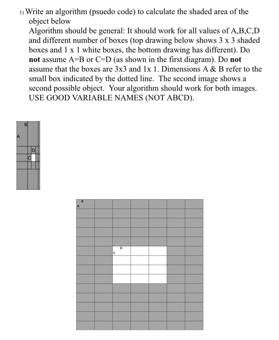 1 Write An Algorithm Psuedo Code To Calculate The 