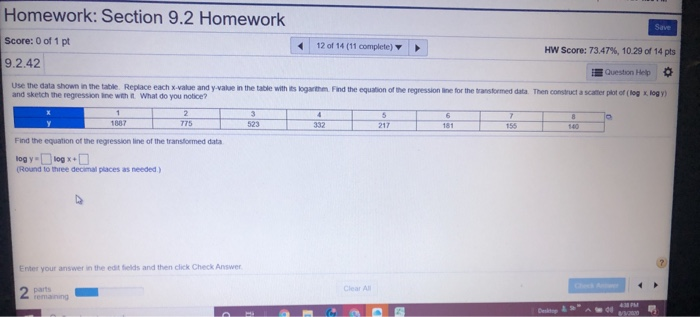 Solved Homework Section 9 2 Homework Save Score 0 Of 1 Pt